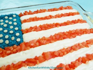 7 Layer Flag Dip for 4th of July - Kitchen Fun With My 3 Sons