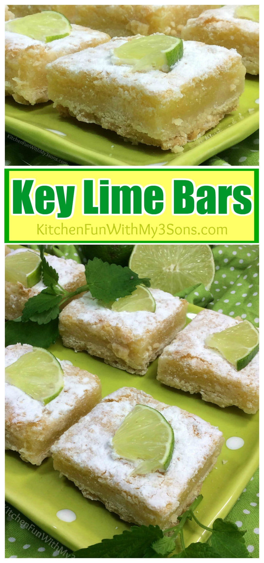Easy Key Lime Bars - Kitchen Fun With My 3 Sons