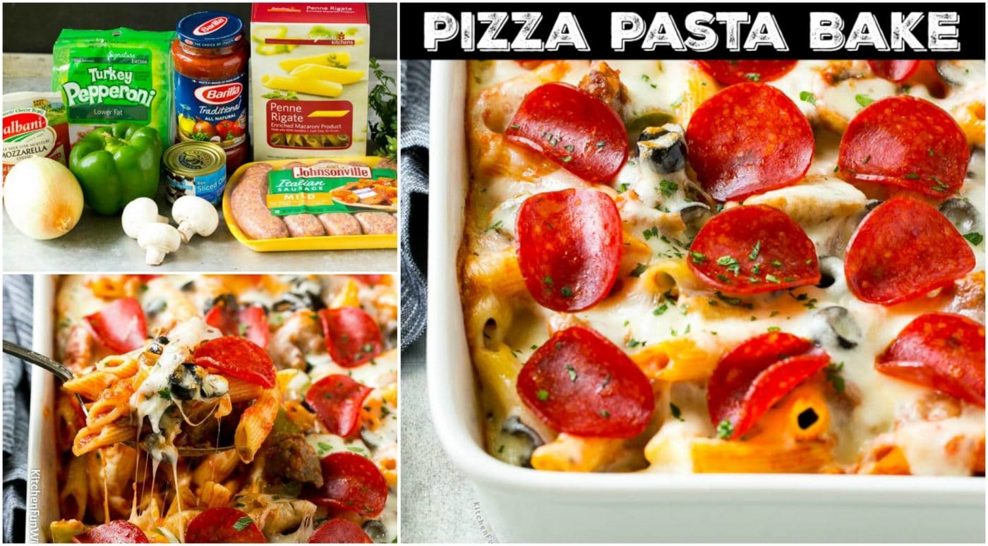 Easy Pizza Pasta Bake - Kitchen Fun With My 3 Sons