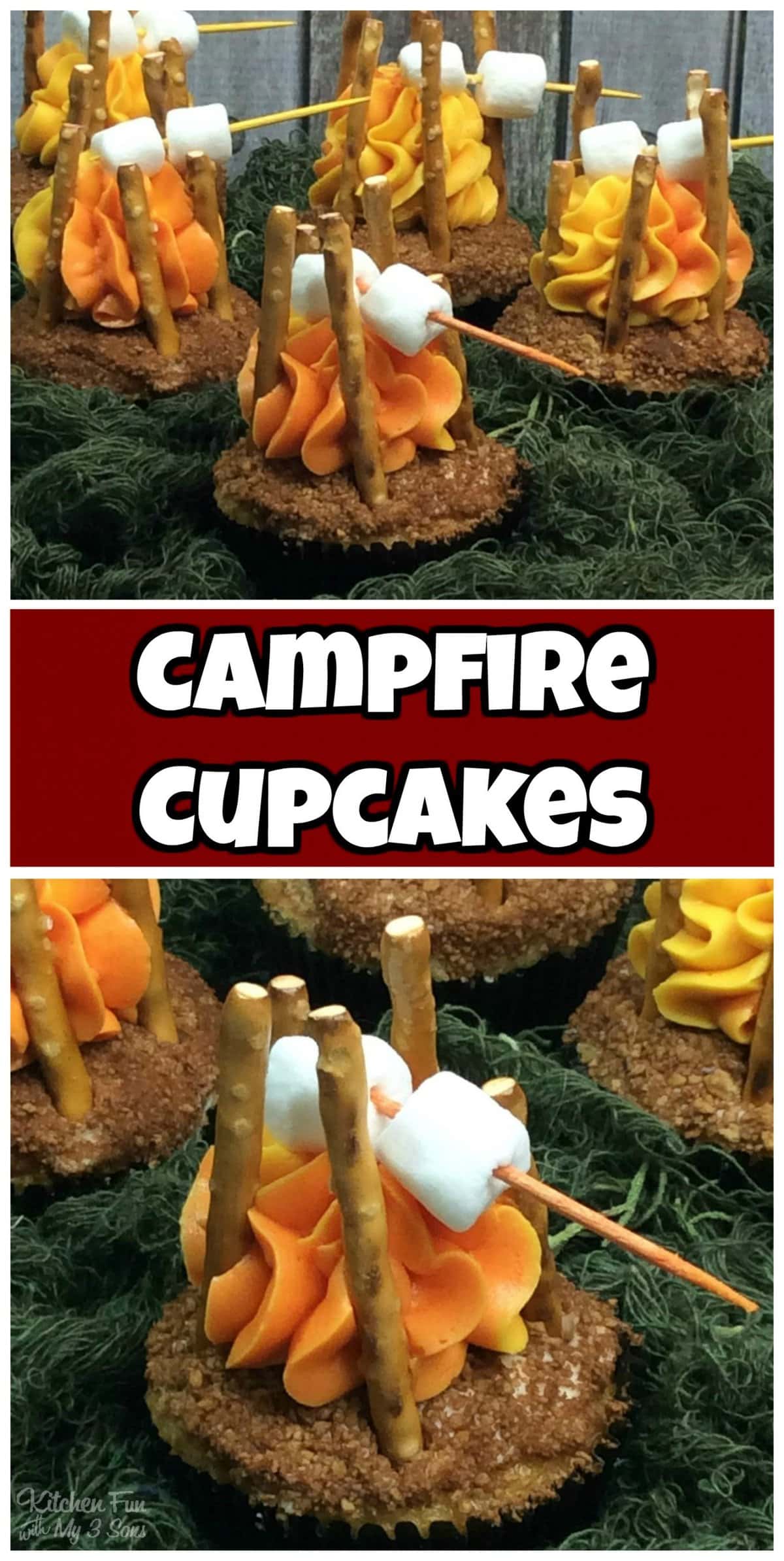 Campfire Cupcakes - Kitchen Fun With My 3 Sons