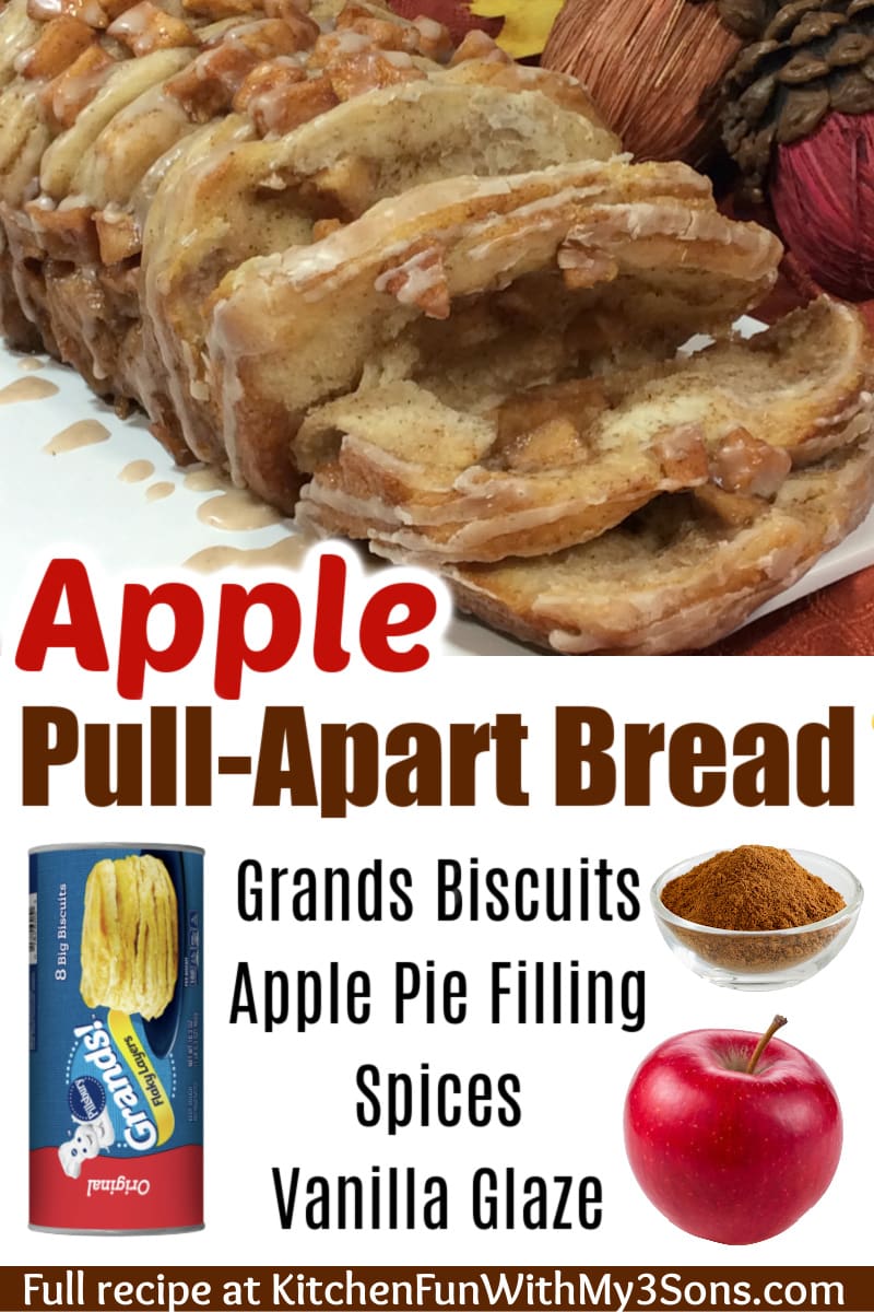 Apple Pull Apart Bread | Kitchen Fun With My 3 Sons