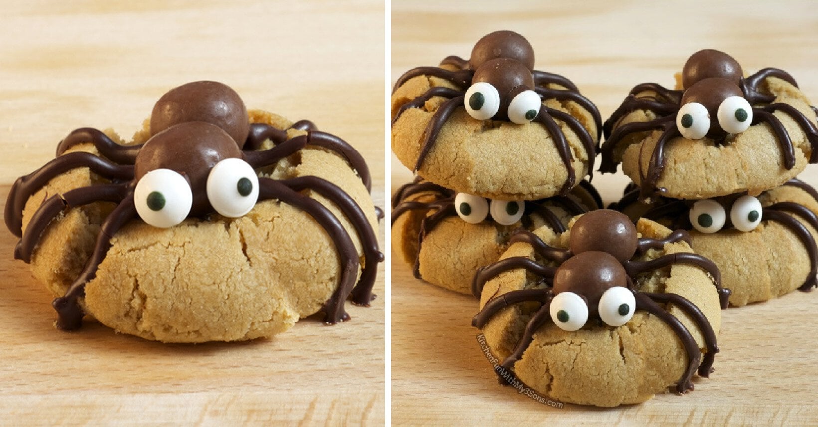 Peanut Butter Spider Cookies | Kitchen Fun With My 3 Sons