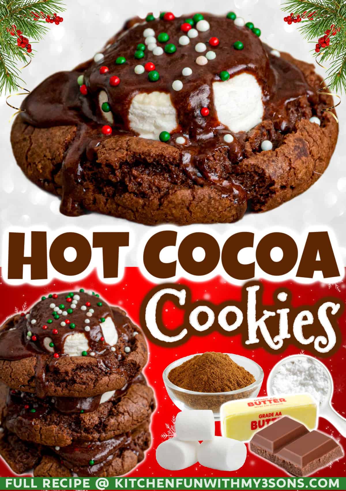 Hot Cocoa Cookies | Kitchen Fun With My 3 Sons