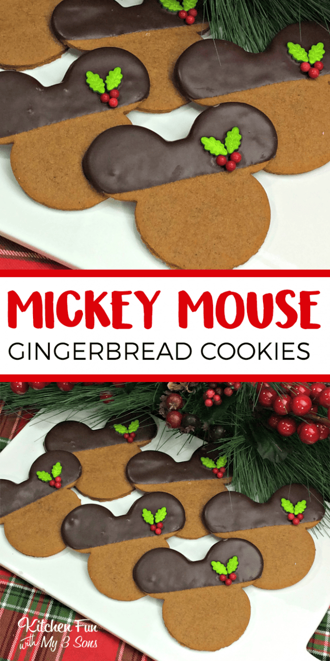 Mickey Mouse Gingerbread Cookies - Kitchen Fun With My 3 Sons