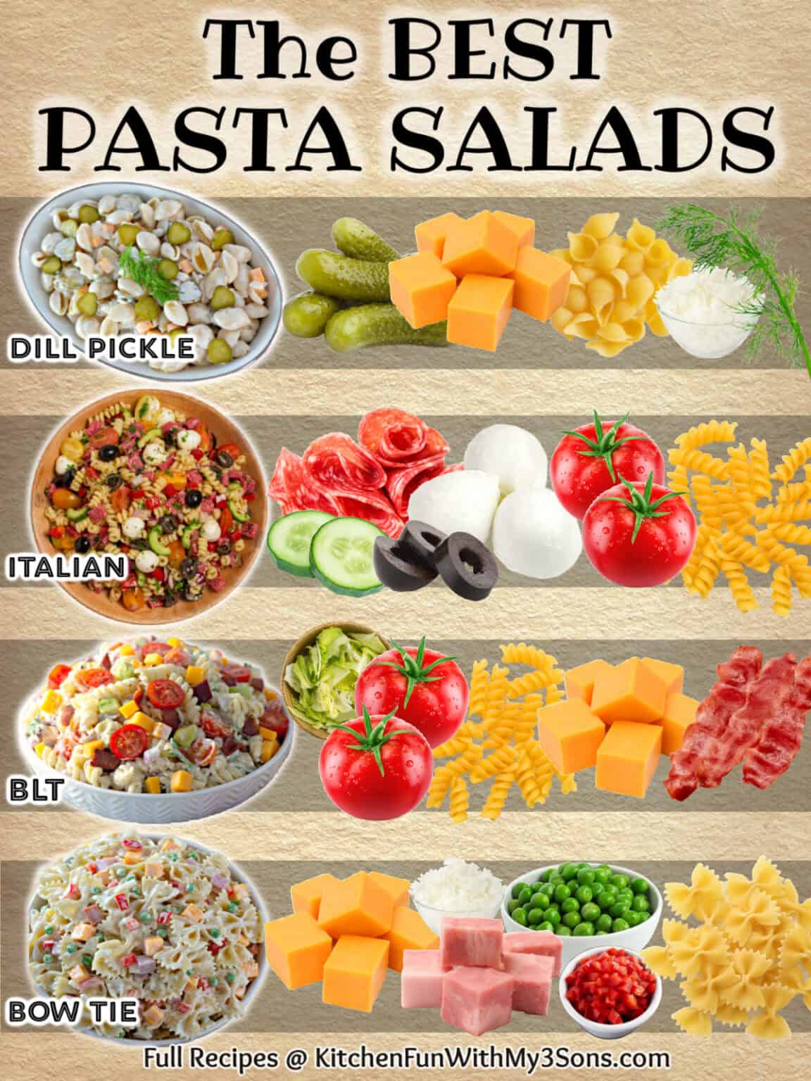 20 Best Pasta Salad Recipes | Kitchen Fun With My 3 Sons
