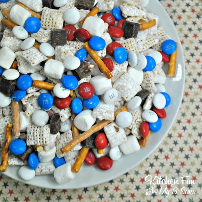 Patriotic S'mores Chex Mix | Kitchen Fun With My 3 Sons