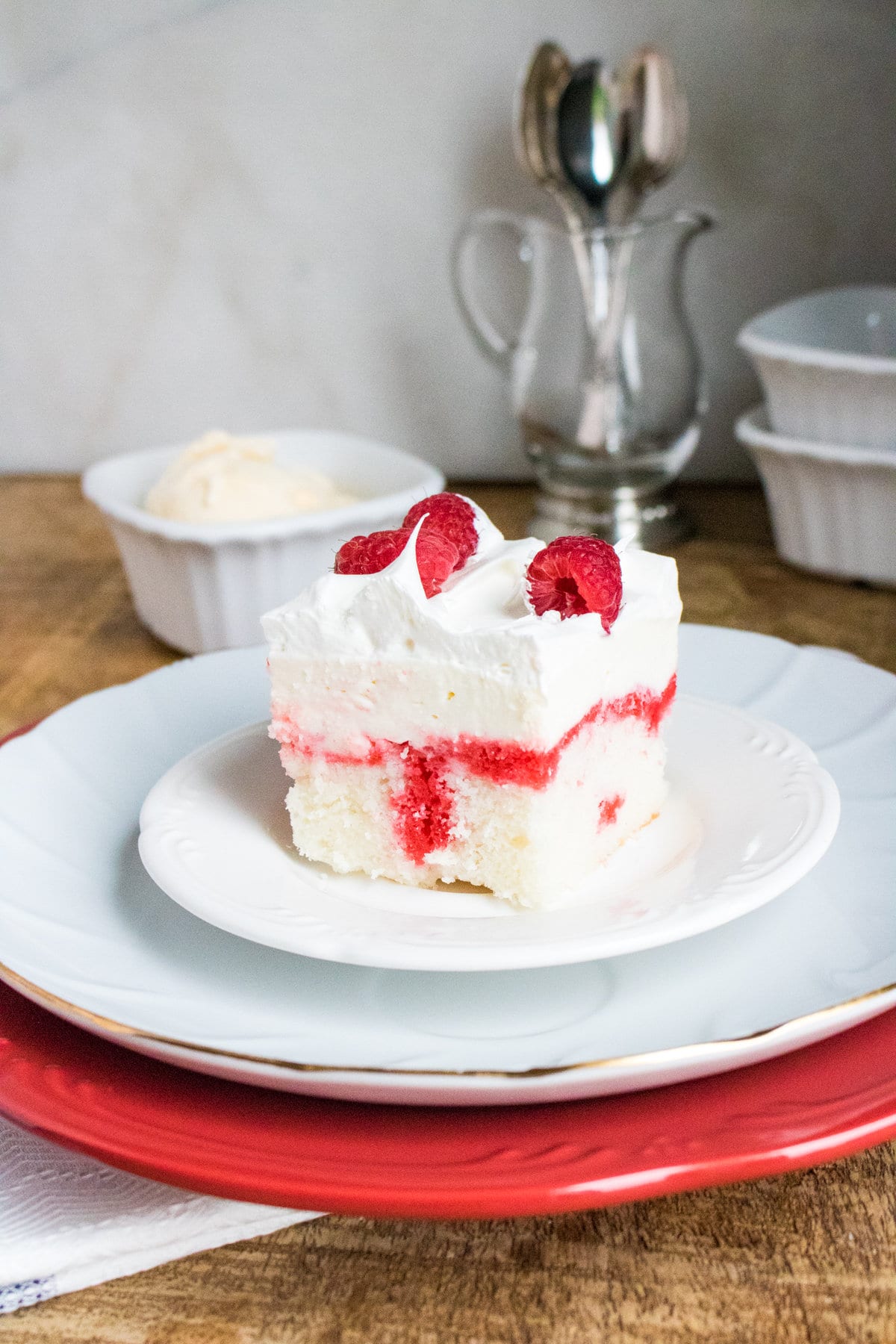 Raspberry Poke Cake - Kitchen Fun With My 3 Sons