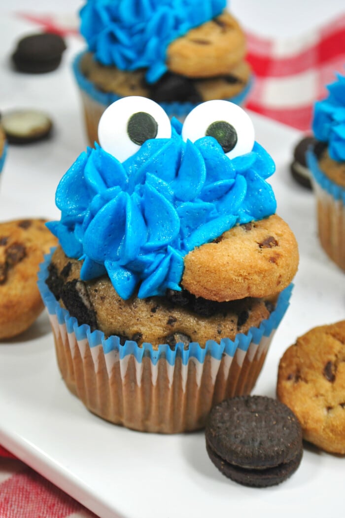 Cookie Monster Cupcakes | Kitchen Fun With My 3 Sons