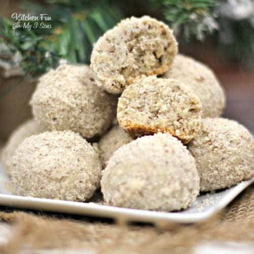 Pecan Ball Cookies - Kitchen Fun With My 3 Sons