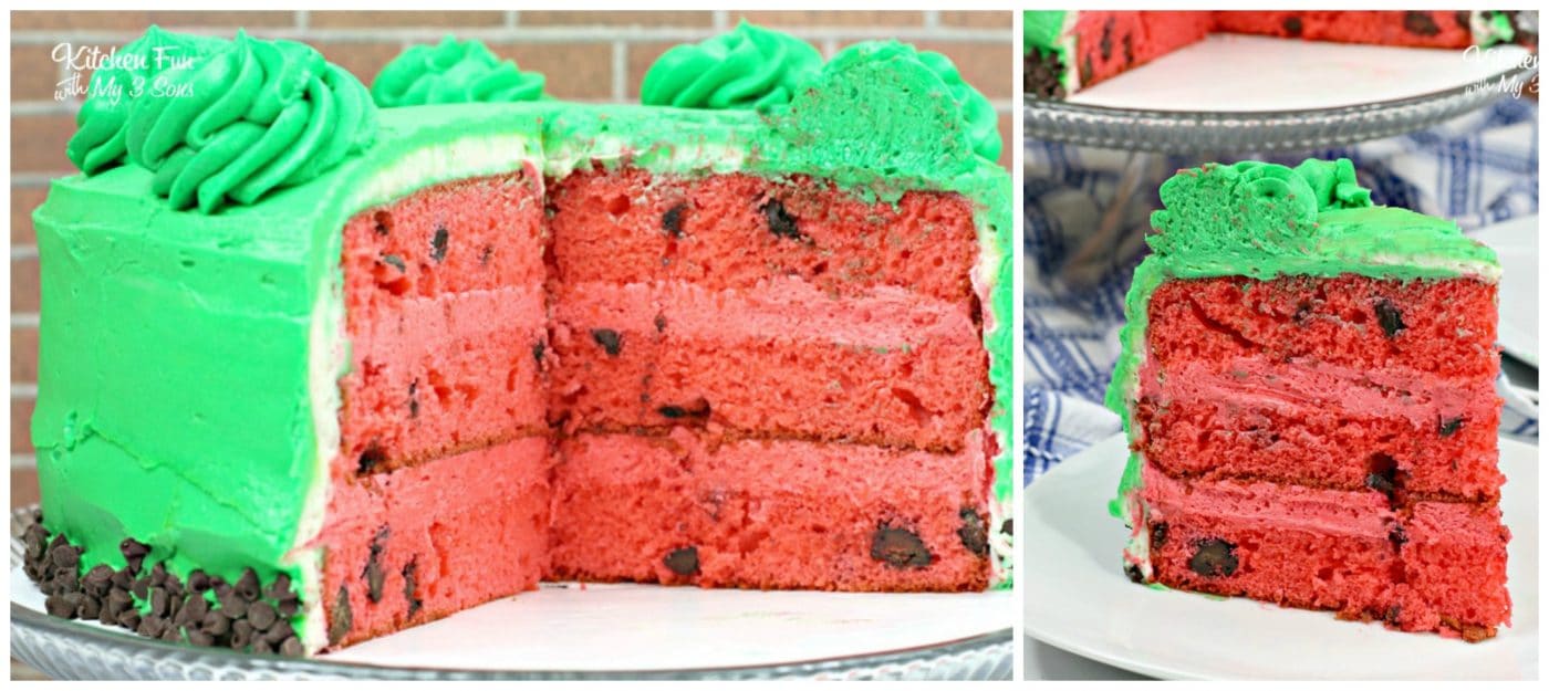 Watermelon Cake Recipe | Kitchen Fun With My 3 Sons