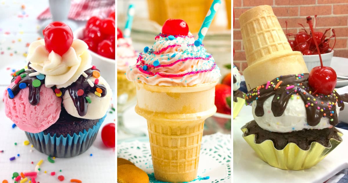 Ice Cream Cone Cupcakes (3 Ways) | Kitchen Fun With My 3 Sons