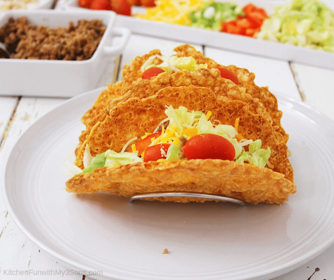 Baked Cheese Keto Taco Shells Recipe - Low Carb