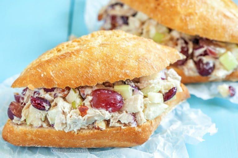 Chicken Waldorf Salad Recipe | Kitchen Fun With My 3 Sons