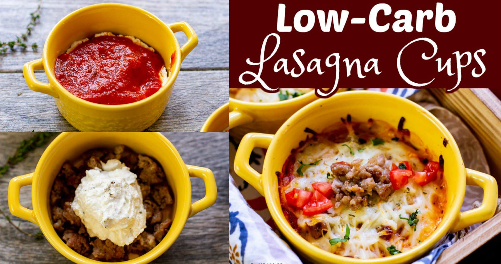 Low-Carb Individual Lasagna Bowls - Kitchen Fun With My 3 Sons