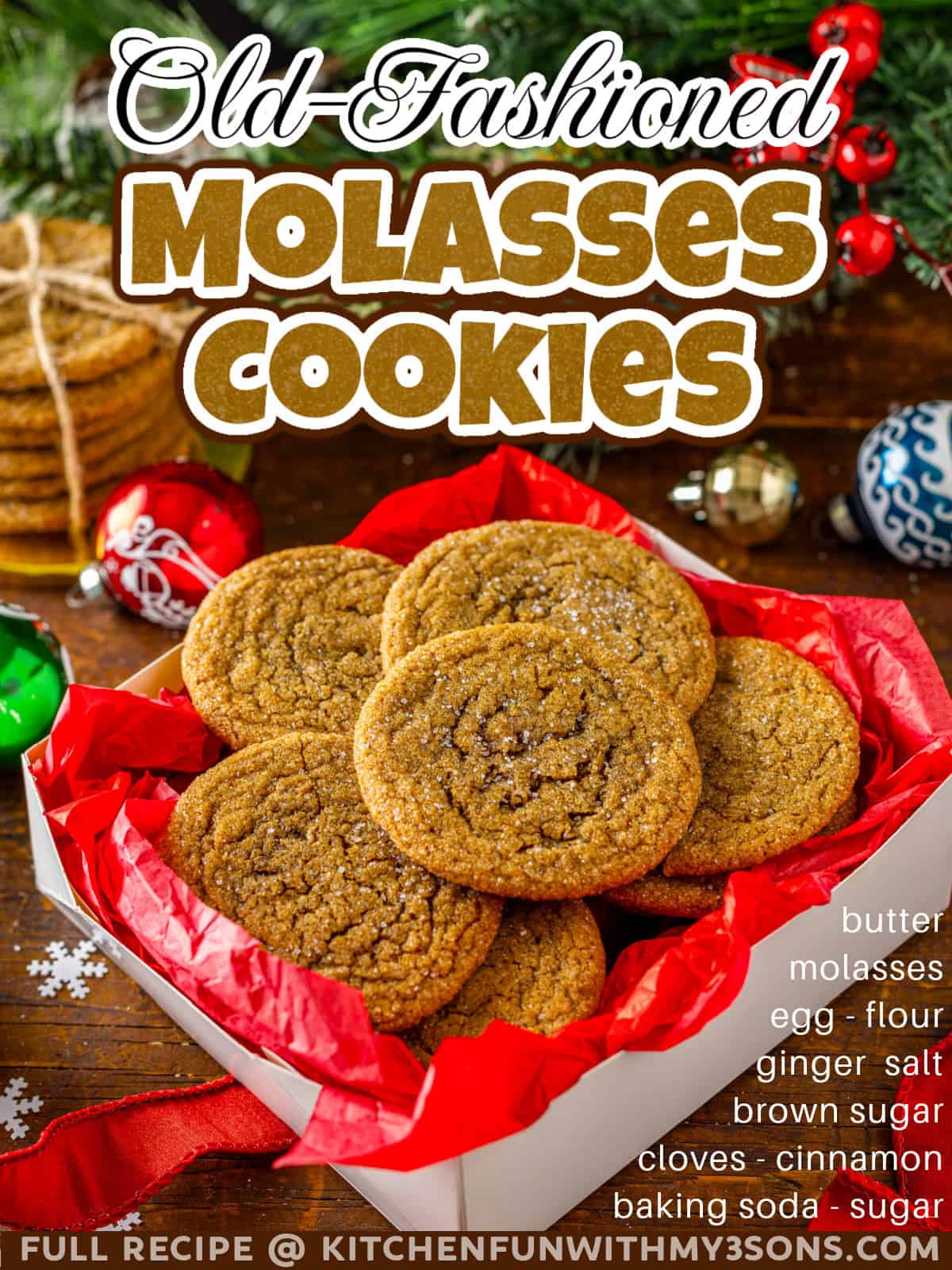 Molasses Cookies l Kitchen Fun With My 3 Sons