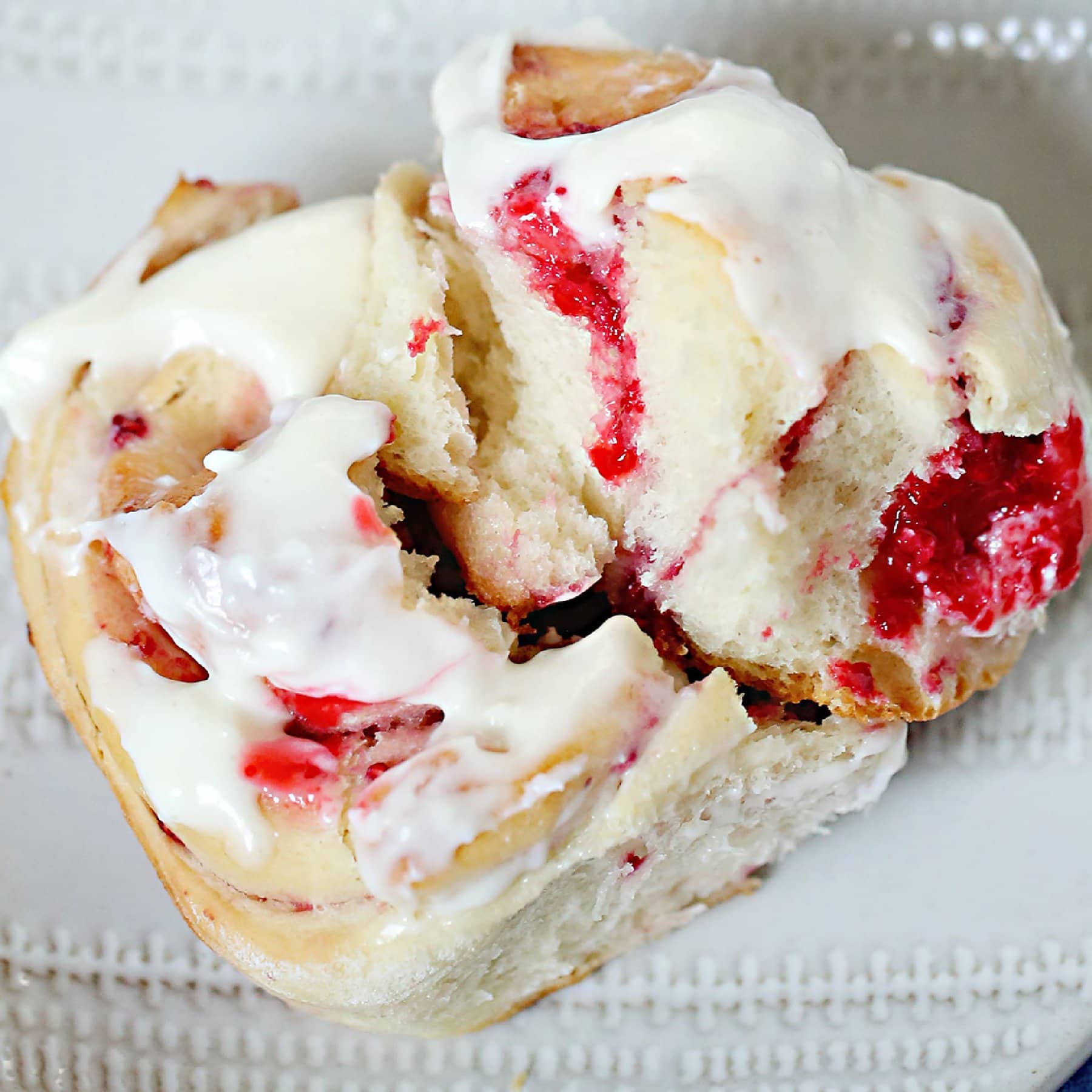 Raspberry Sweet Rolls - Kitchen Fun With My 3 Sons