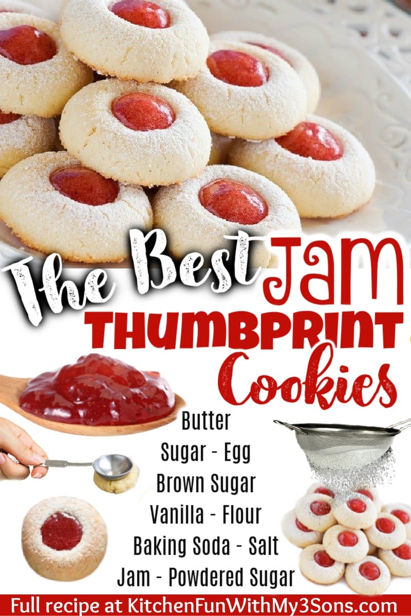Jam Thumbprint Cookies | Kitchen Fun With My 3 Sons
