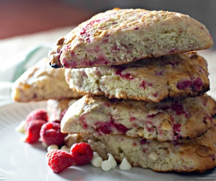 Raspberry White Chocolate Scones - Kitchen Fun With My 3 Sons