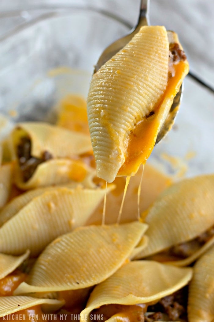 Philly Cheesesteak Stuffed Shells | Kitchen Fun With My 3 Sons