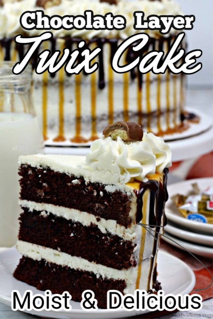 Chocolate Layer Twix Cake - Kitchen Fun With My 3 Sons