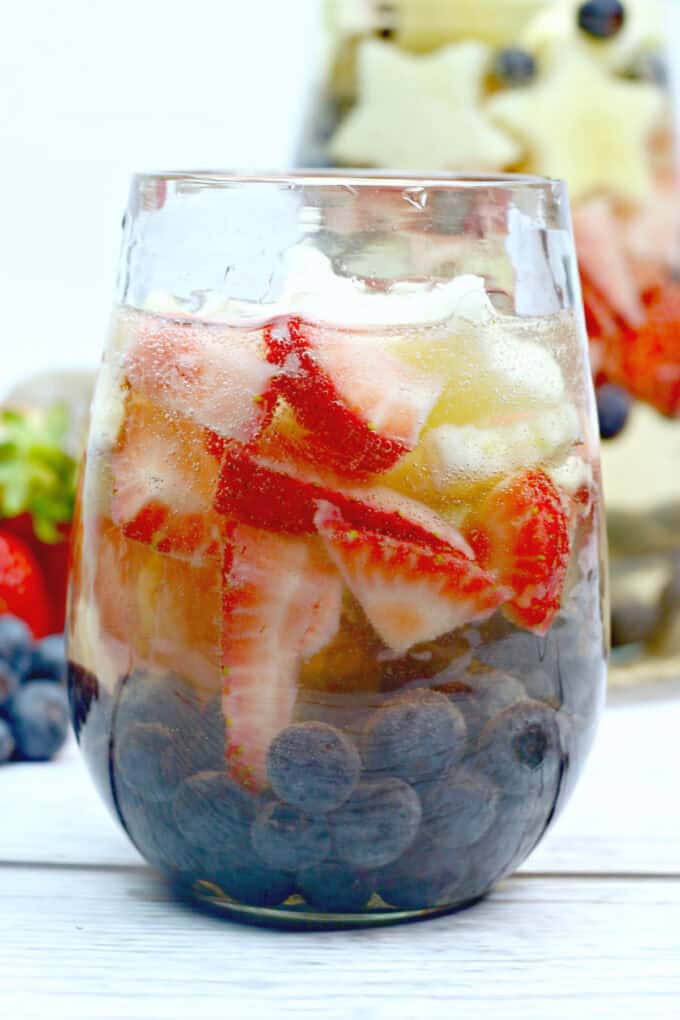 Red White and Blue Sangria | Kitchen Fun With My 3 Sons