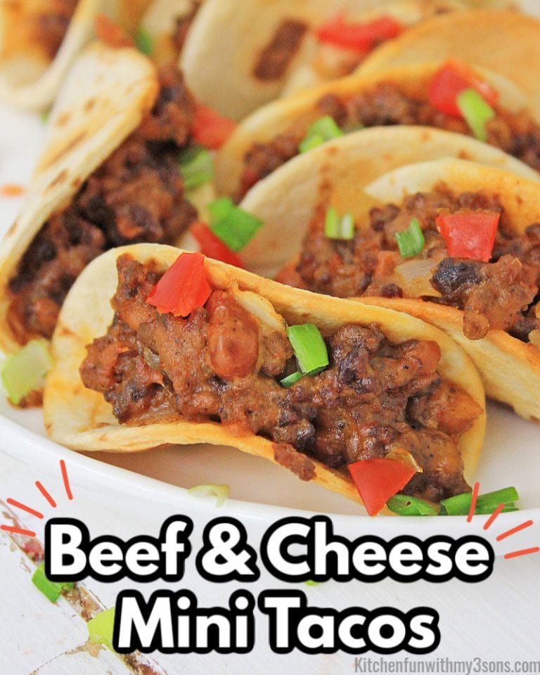 Beef and Cheese Mini Tacos - Kitchen Fun With My 3 Sons