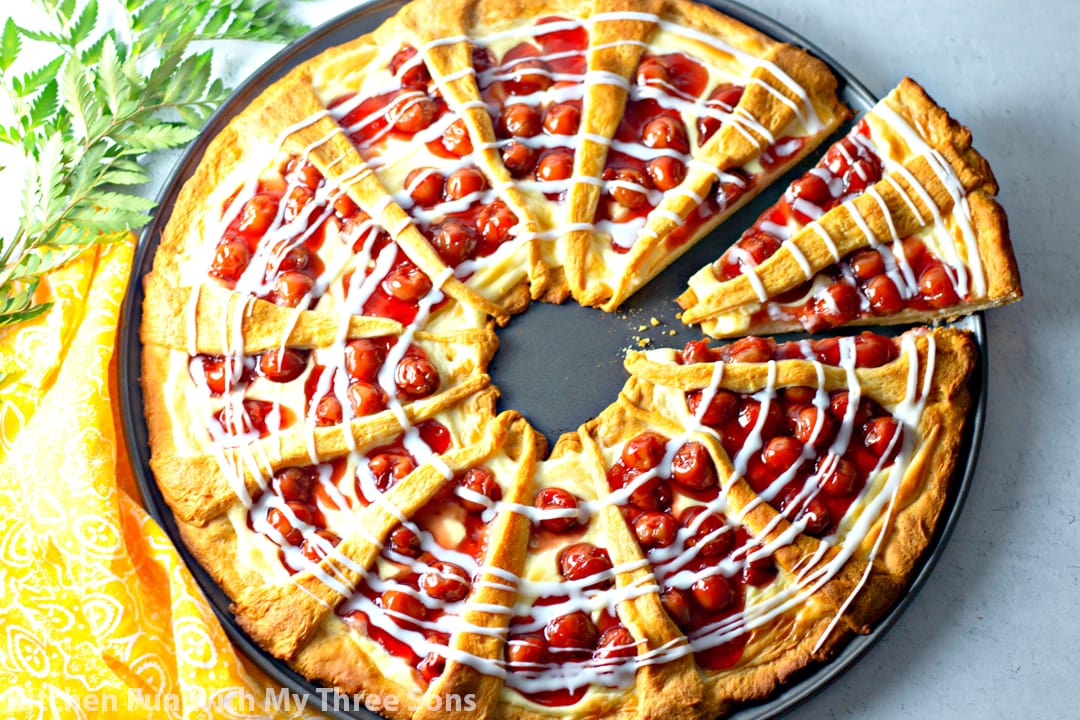 Cherry Cream Cheese Crescent Ring - Kitchen Fun With My 3 Sons
