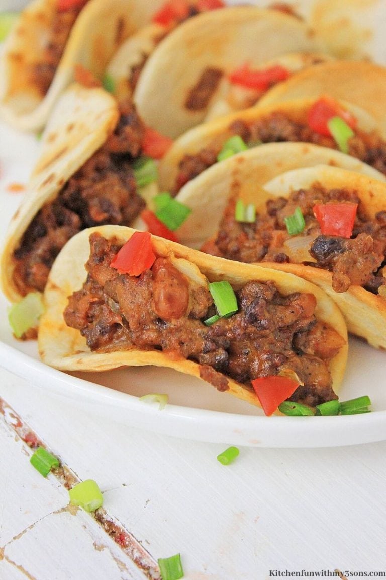 Beef And Cheese Mini Tacos | Kitchen Fun With My 3 Sons