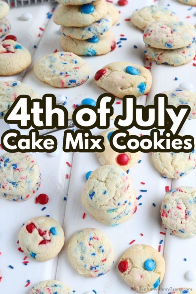Fourth of July Cookies (only 4-ingredients) - Kitchen Fun With My 3 Sons