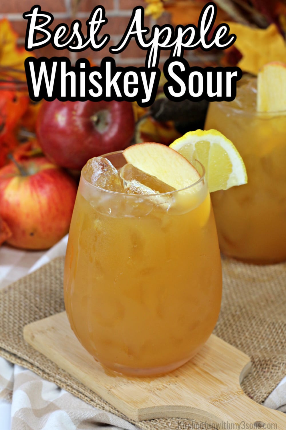 Apple Whiskey Sour | Kitchen Fun With My 3 Sons