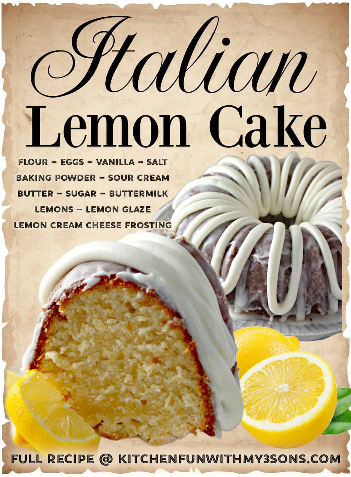 Italian Lemon Cake l Kitchen Fun With My 3 Sons