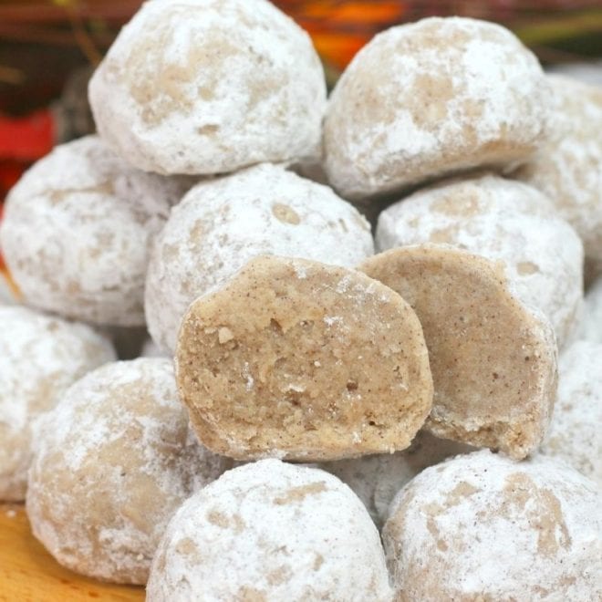 Pumpkin Spice Snowball Cookies l Kitchen Fun With My 3 Sons