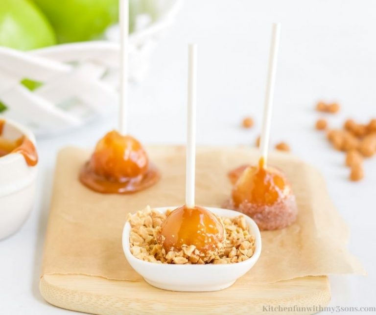 How To Make Mini Caramel Apples | Kitchen Fun With My 3 Sons