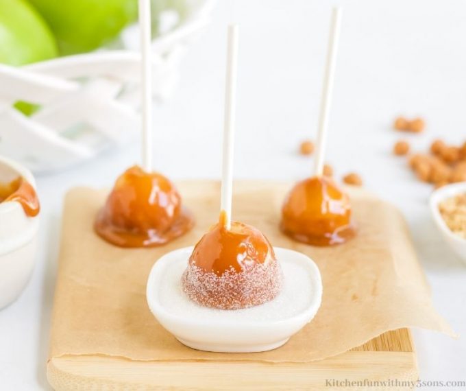How To Make Mini Caramel Apples | Kitchen Fun With My 3 Sons