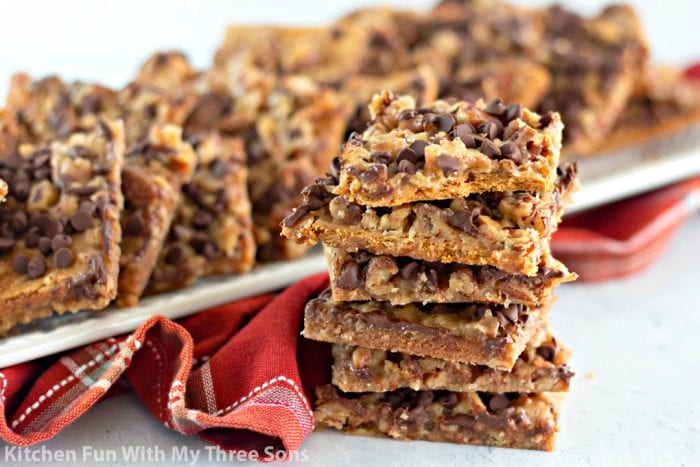 Graham Cracker Toffee Bars Recipe | Kitchen Fun With My 3 Sons