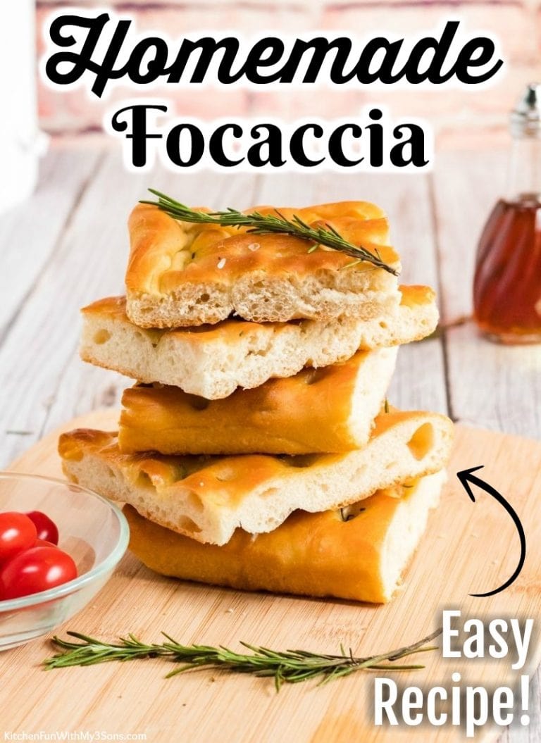 Easy Homemade Focaccia Recipe - Kitchen Fun With My 3 Sons