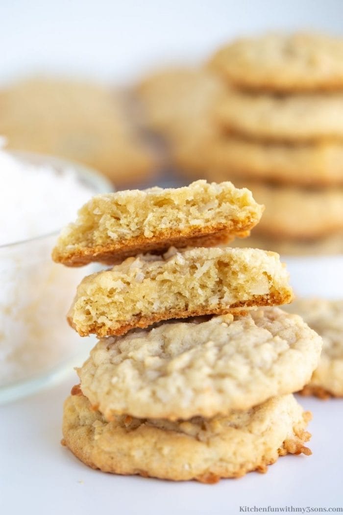 Easy Coconut Cookies (Soft and Chewy) - Kitchen Fun With My 3 Sons