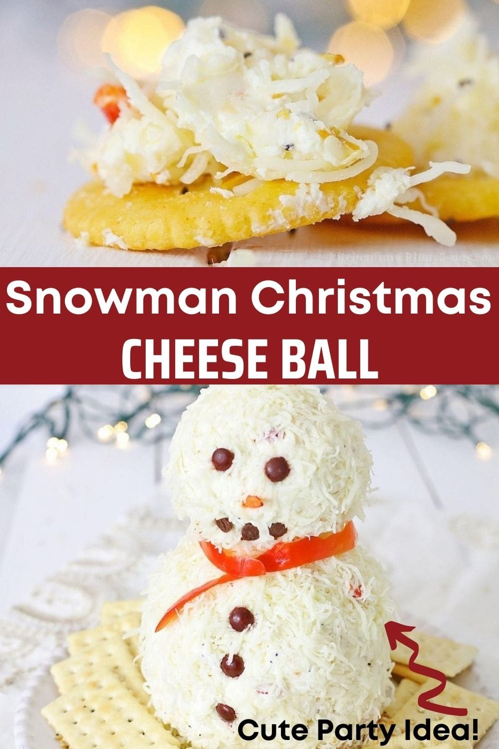 Snowman Cheese Ball | Kitchen Fun With My 3 Sons