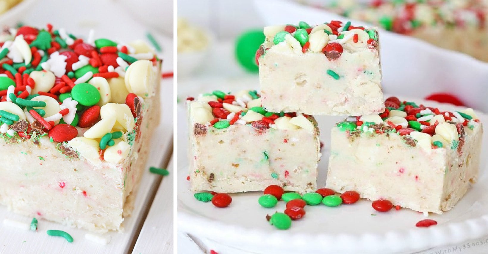 Christmas Sugar Cookie Fudge | Kitchen Fun With My 3 Sons