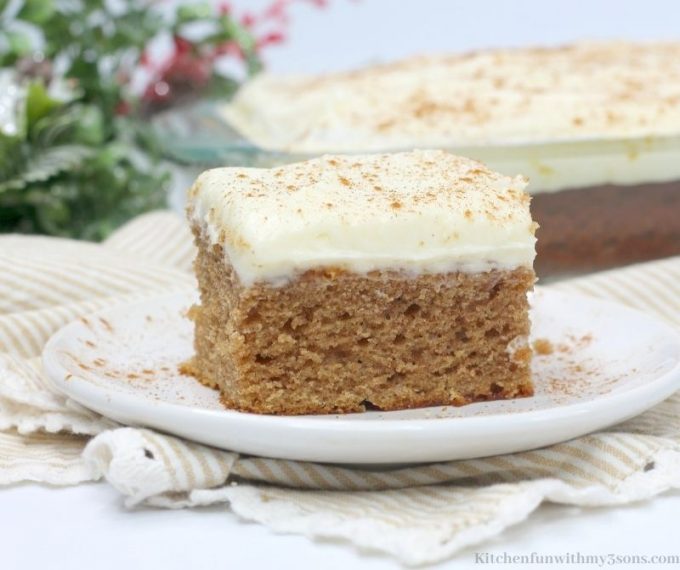 Gingerbread Cake with Cream Cheese Frosting - Kitchen Fun With My 3 Sons