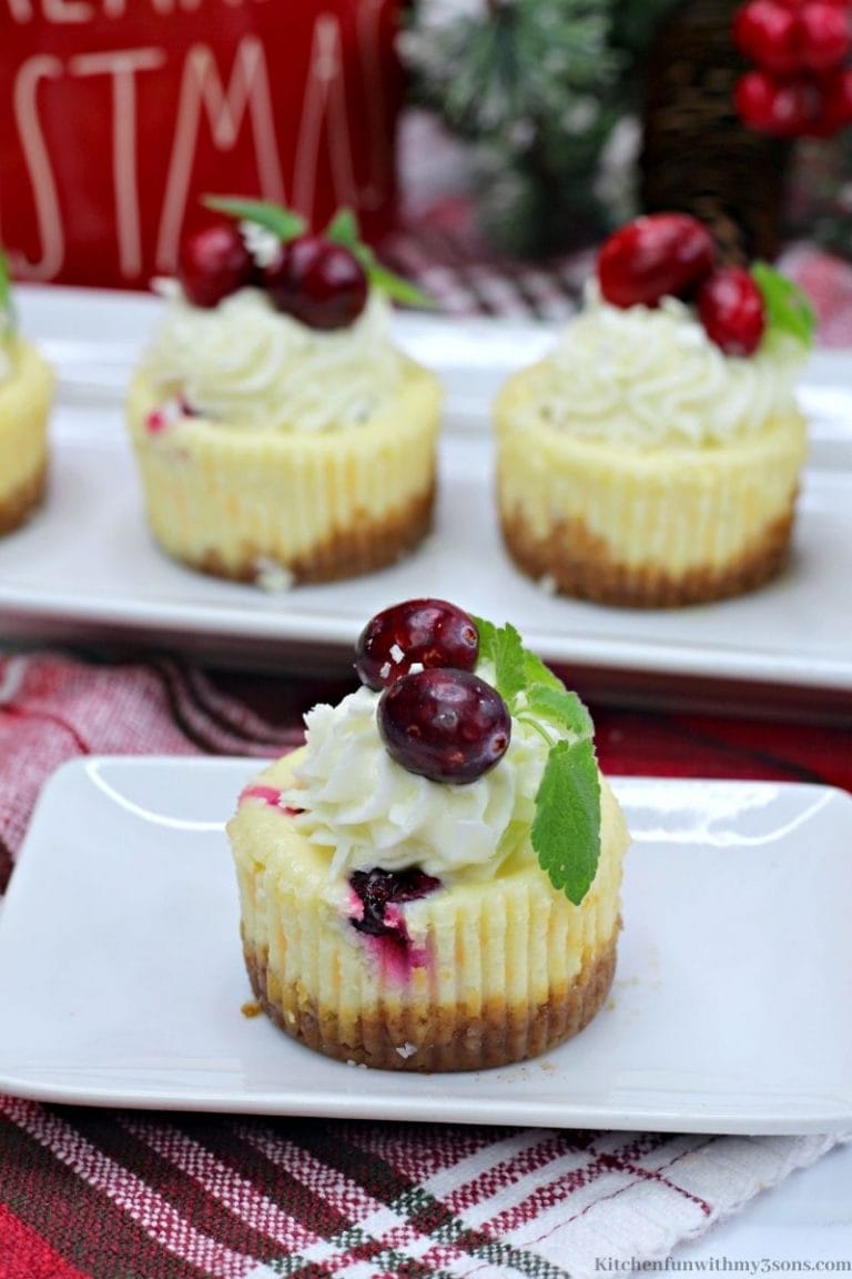 Mini Cranberry Cheesecake - Kitchen Fun With My 3 Sons