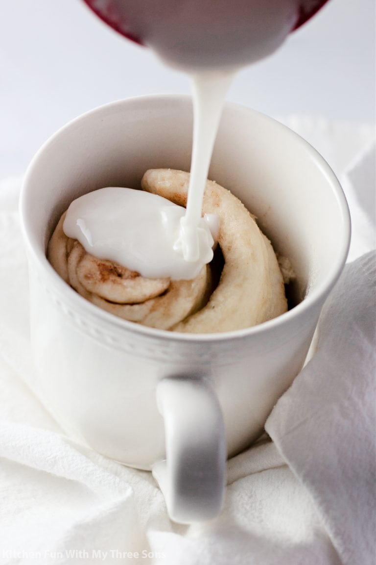 Microwave Cinnamon Roll in a Mug - Kitchen Fun With My 3 Sons