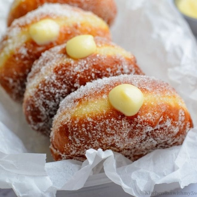 Vanilla Cream Filled Donuts - Kitchen Fun With My 3 Sons