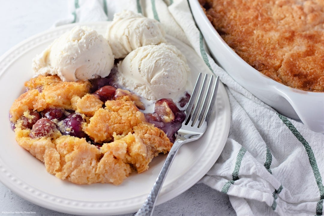 Cherry Pineapple Dump Cake | Kitchen Fun With My 3 Sons