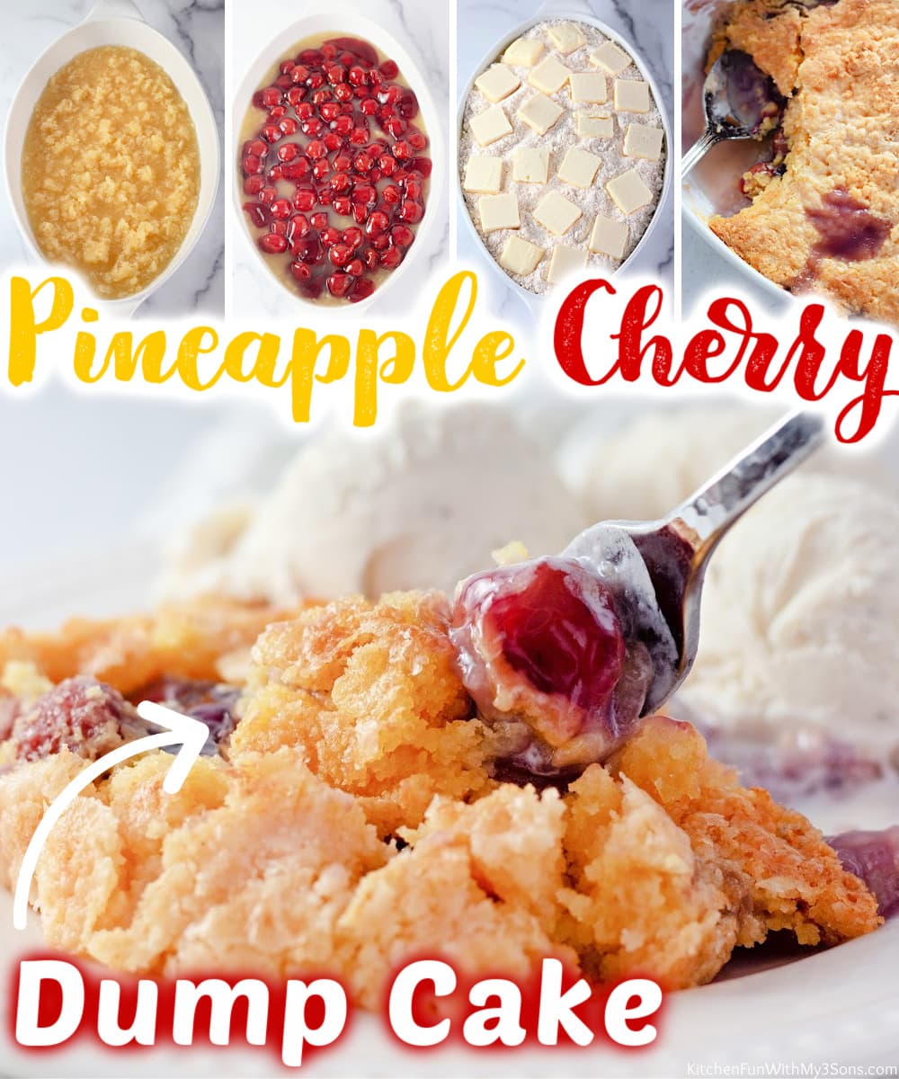 Cherry Pineapple Dump Cake | Kitchen Fun With My 3 Sons