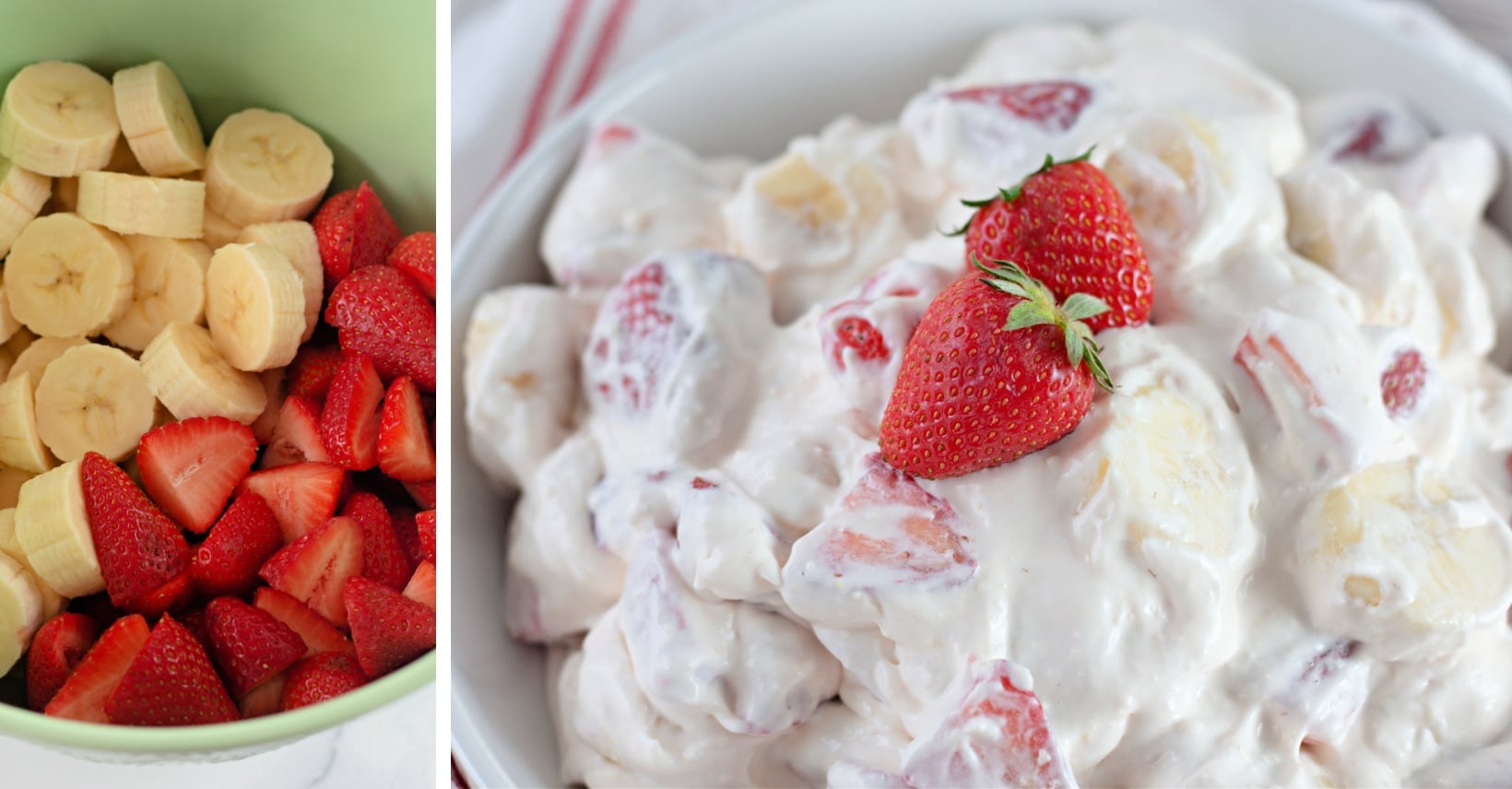 Strawberry Banana Cheesecake Salad