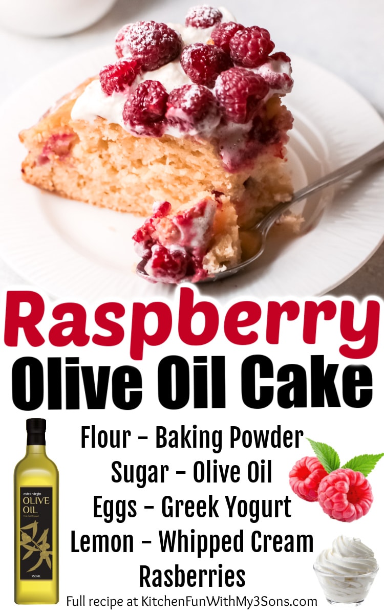 Raspberry Olive Oil Cake | Kitchen Fun With My 3 Sons