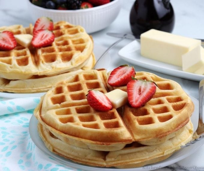 Homemade Waffles from Scratch l Kitchen Fun With My 3 Sons