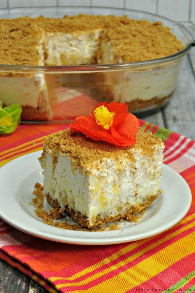 Pineapple Cheesecake Dessert - Kitchen Fun With My 3 Sons