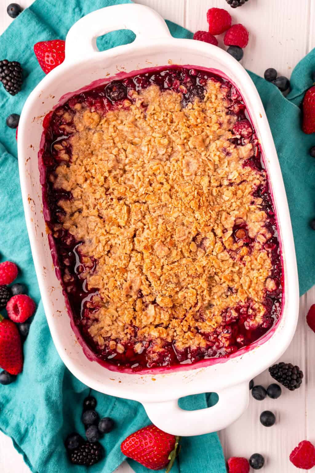 Mixed Berry Crisp | Kitchen Fun With My 3 Sons